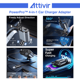 PowerPro™ 4-in-1 Car Charger Adapter – ATTIVIR